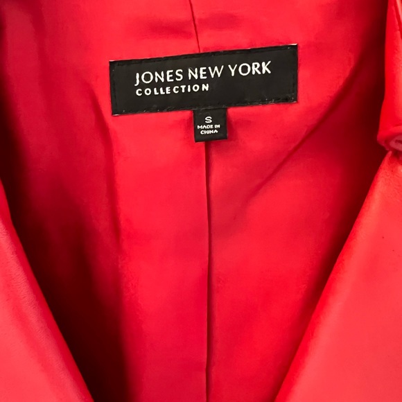 Jones New York | Jackets & Coats | Red Jones New York Leather Jacket ...